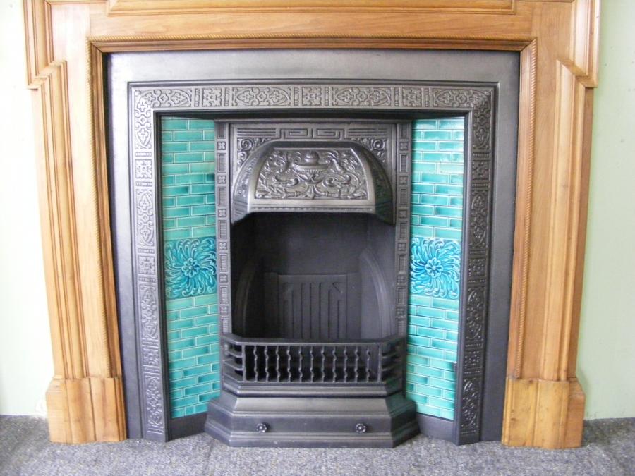 Antique & Reclaimed listings Victorian wood surround + Victorian tiled ...