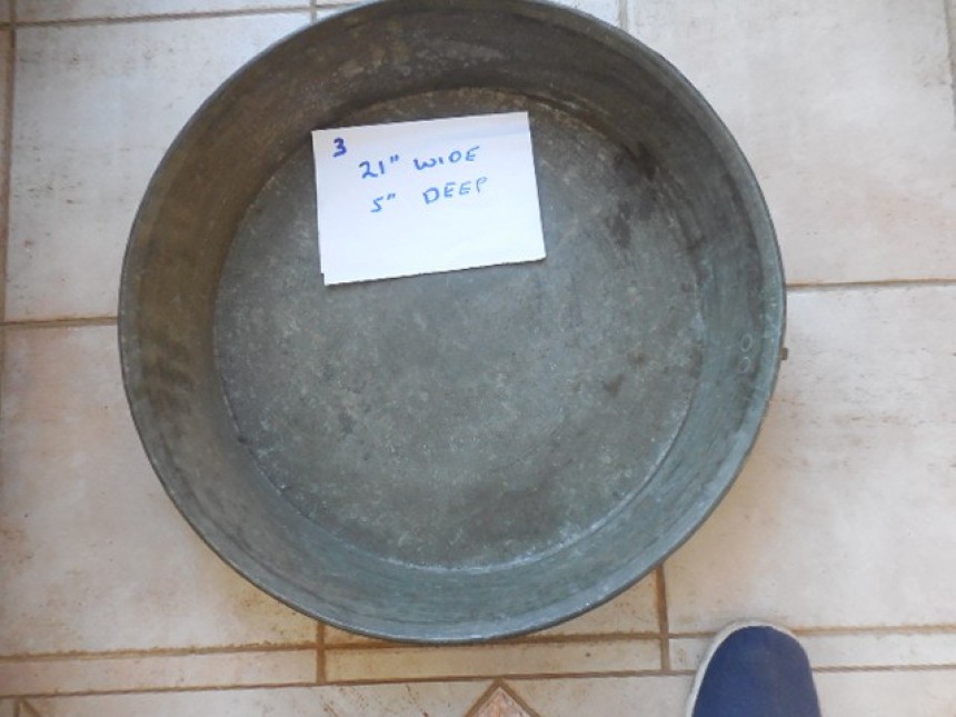 Antique & Reclaimed Victorian copper cooking pan- SalvoWEB UK