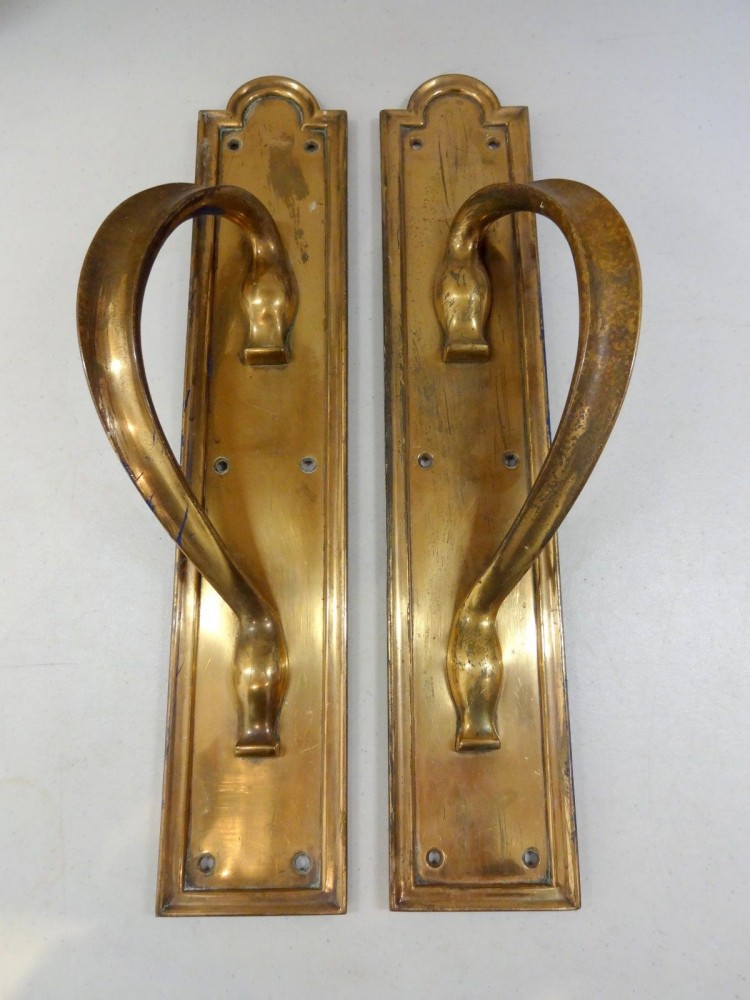 Antique & Reclaimed Large Reclaimed Edwardian Door Pull Grab Handles ... Antique & Reclaimed Large Reclaimed Edwardian Door Pull Grab Handles ...