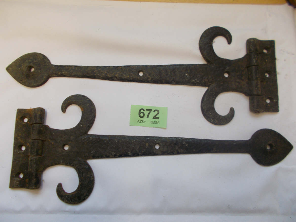 Antique & Reclaimed Wrought Iron Door Gate Hinges 672- SalvoWEB UK