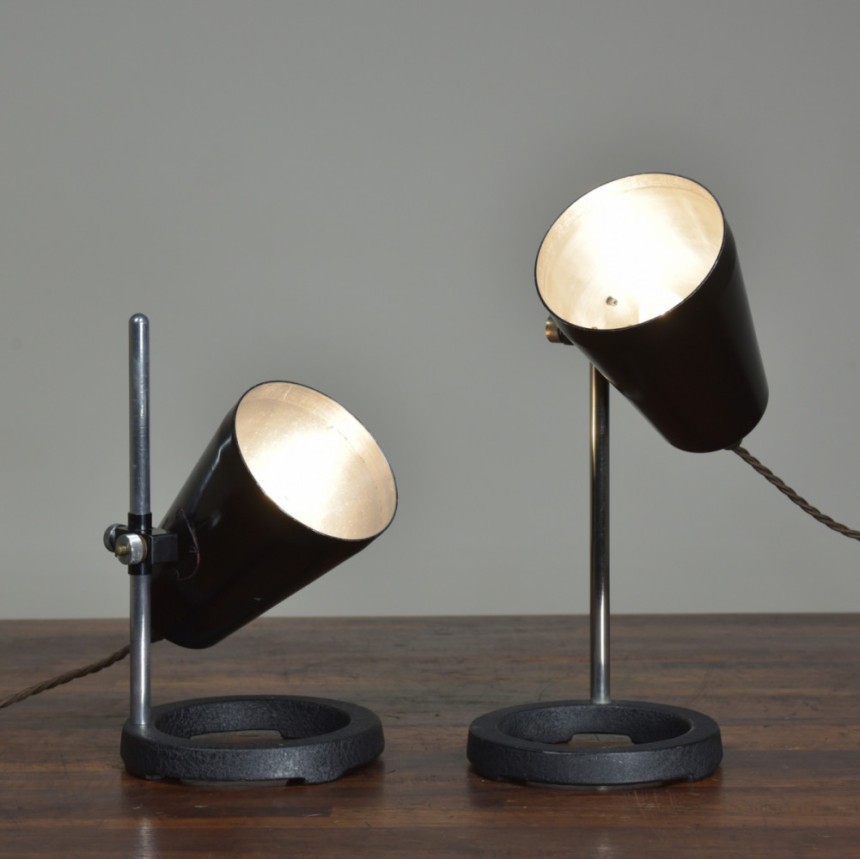Antique & Reclaimed Laboratory Table Lamps - Pair- SalvoWEB UK