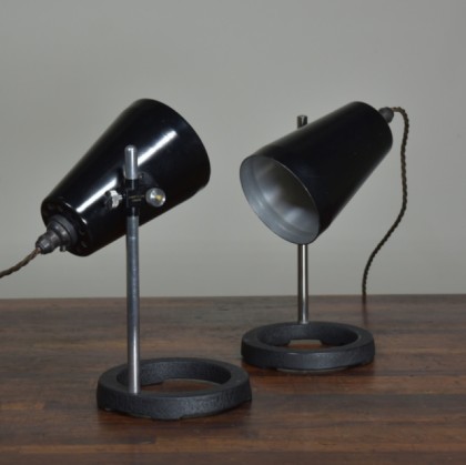 Antique & Reclaimed Laboratory Table Lamps - Pair- SalvoWEB UK