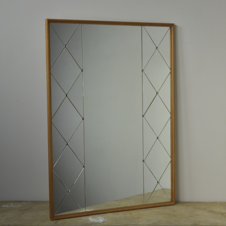 Antique & Reclaimed Swedish "Harlequin" Mirrors - Pair- SalvoWEB UK