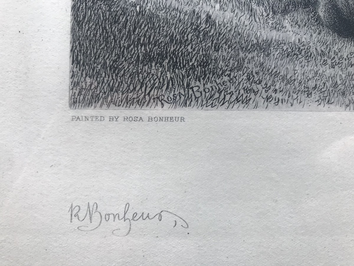 Antique & Reclaimed Pair Rosa Bonheur Engravings- SalvoWEB UK