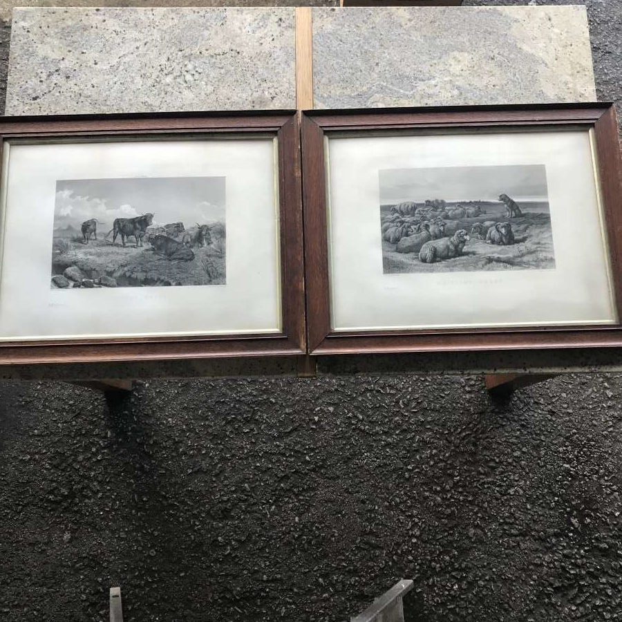 Antique & Reclaimed Pair Rosa Bonheur Engravings- SalvoWEB UK