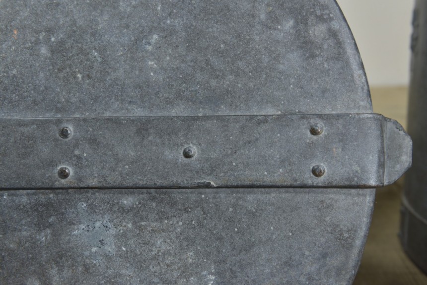 Antique & Reclaimed Rivetted Zinc Bins- SalvoWEB UK