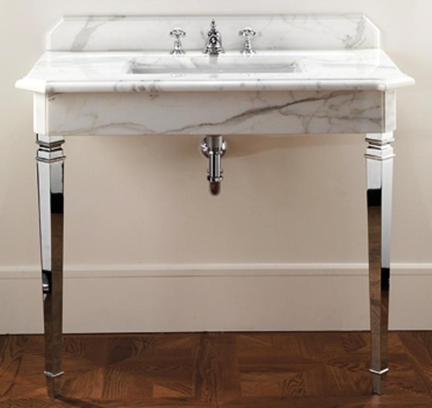 New, Replica or Reproduction New & Repro: Marble vanity with feet ...