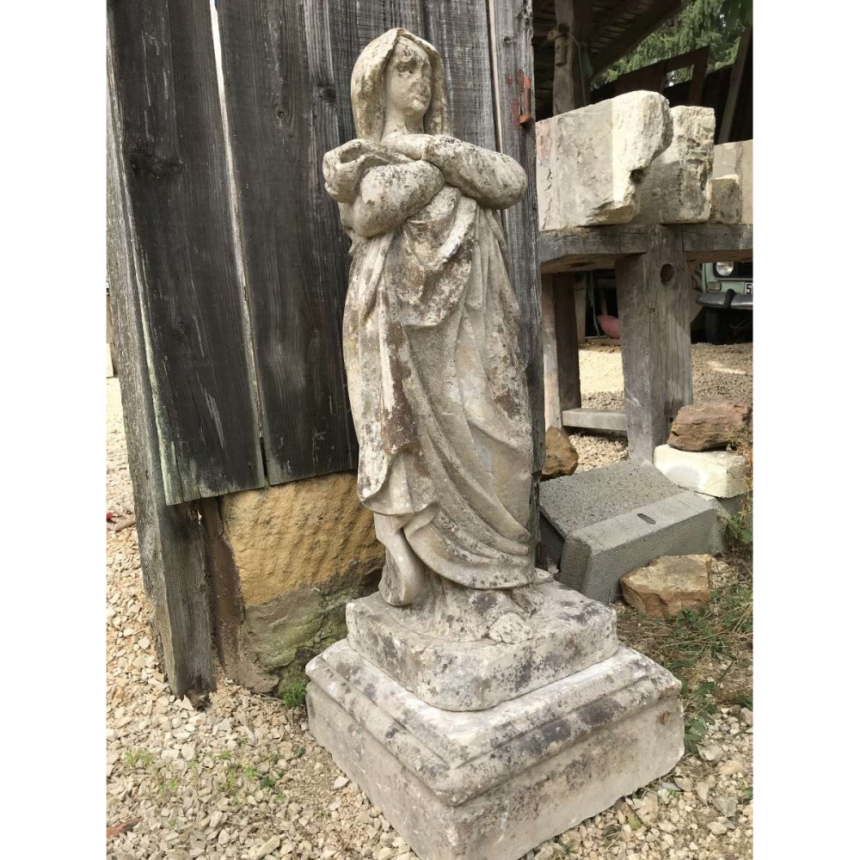 Antique & Reclaimed 17th Century French Limestone Statue- SalvoWEB UK