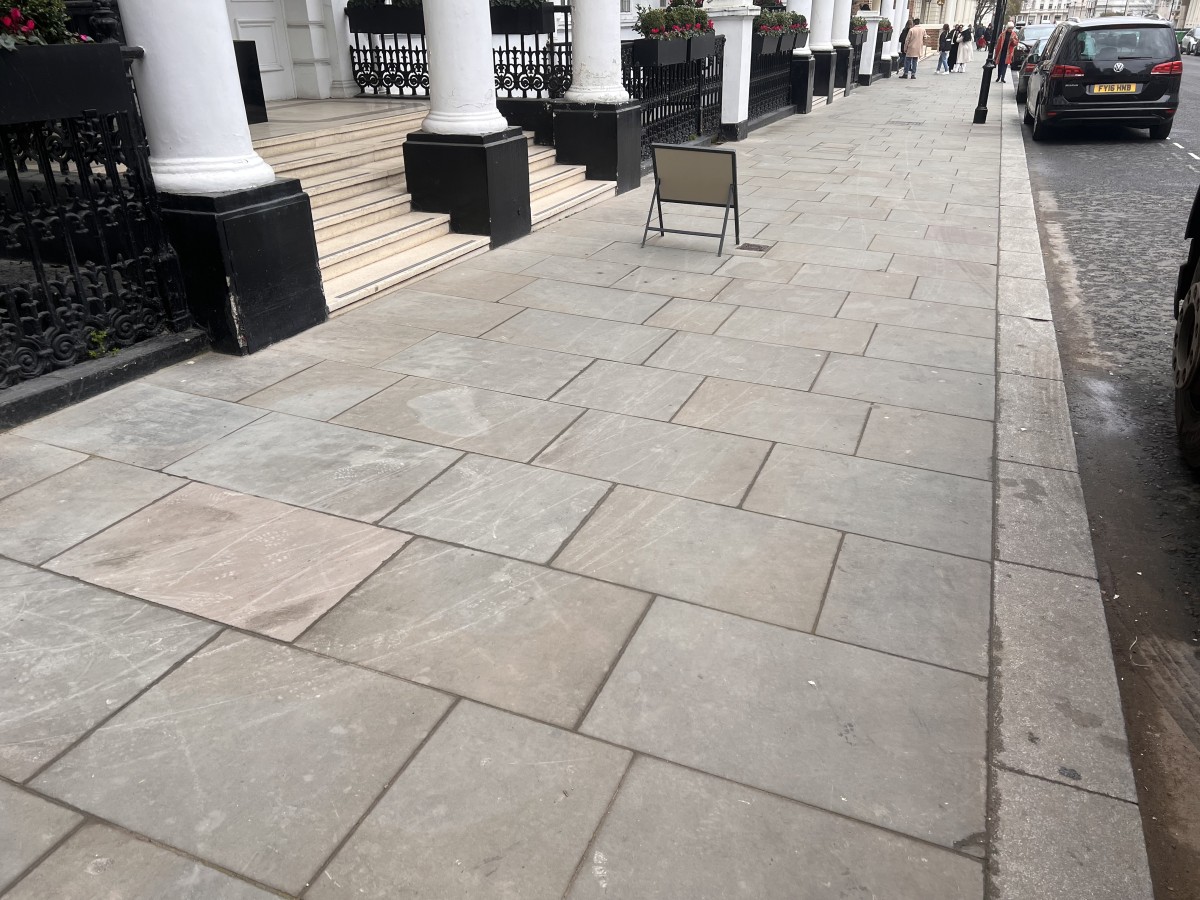 Antique & Reclaimed Reclaimed Sawn Grey York Stone Flags- SalvoWEB UK