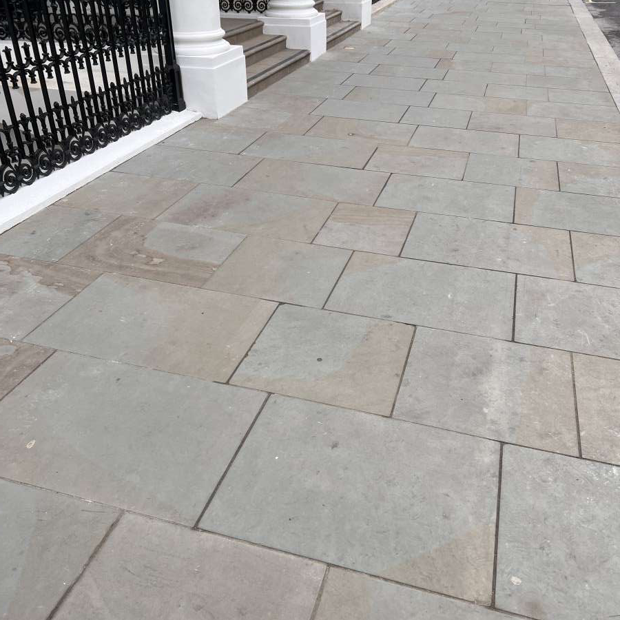 Antique & Reclaimed Reclaimed Sawn Grey York Stone Flags- SalvoWEB UK