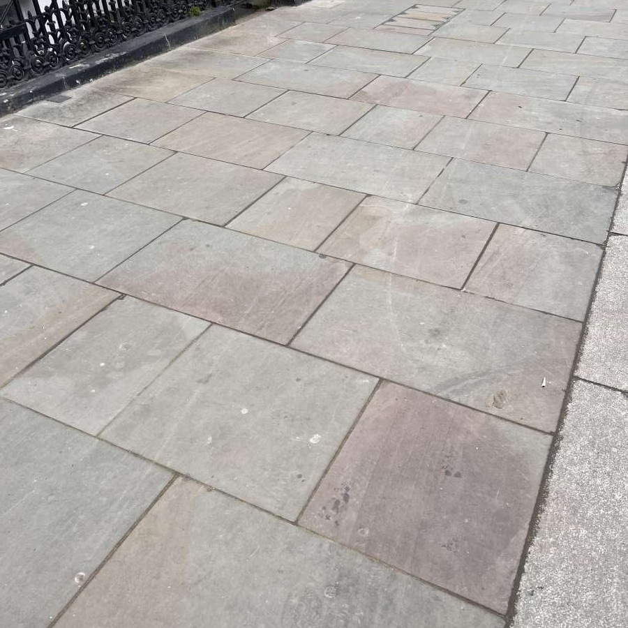 Antique & Reclaimed Reclaimed Sawn Grey York Stone Flags- SalvoWEB UK