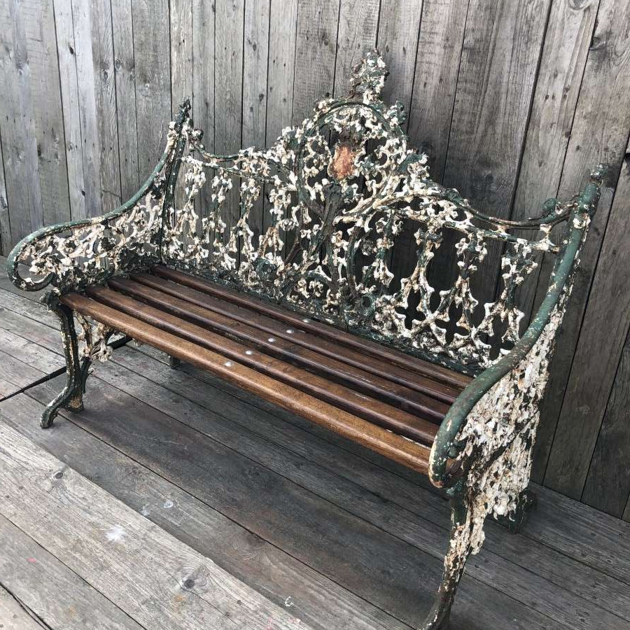 Antique & Reclaimed Coalbrookdale Original Cast Iron Bench Gothic ...