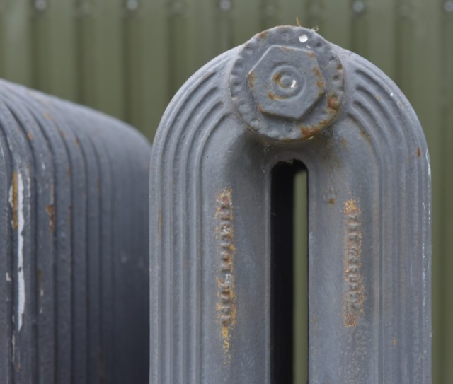 Antique & Reclaimed Rare Pair Fluted Antique Cast Iron Radiators ...