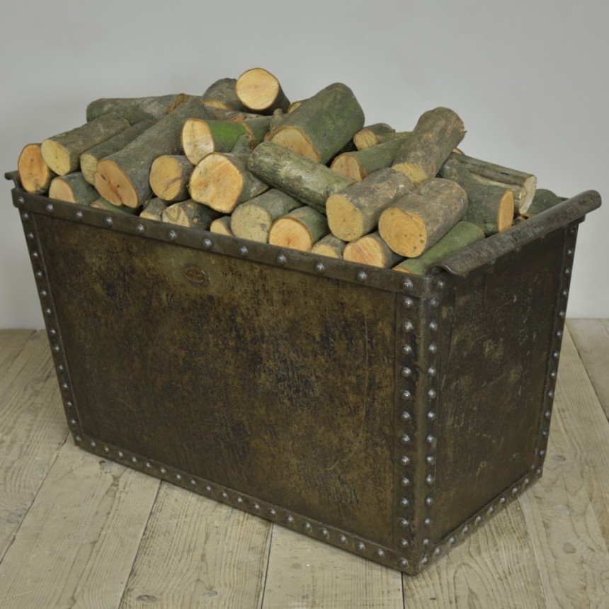 Antique & Reclaimed Antique Riveted "Quencher" Tank / Log Bin- SalvoWEB UK