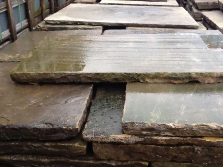 Antique & Reclaimed Reclaimed York Stone Flags (Smooth) (per square ...