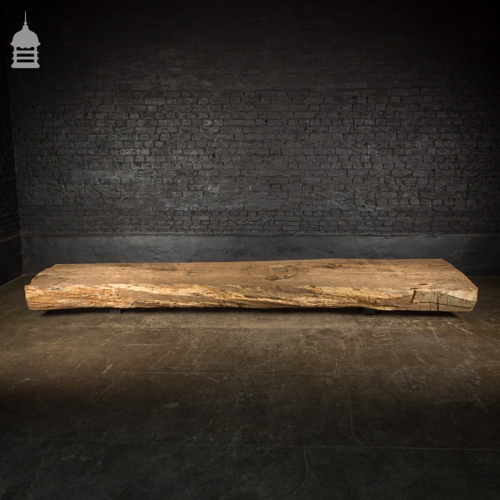 Antique & Reclaimed Huge Rustic Seasoned Oak Beam- SalvoWEB UK