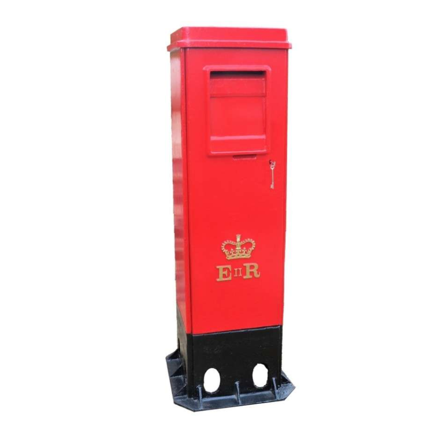Antique & Reclaimed listings Old Rare Cast Iron Square ER II Pillar Box ...