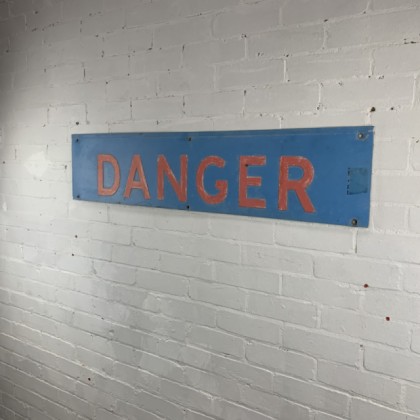 Antique & Reclaimed Vintage Steel DANGER Sign- SalvoWEB UK