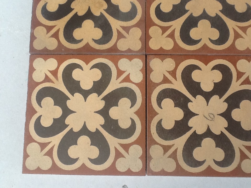 Antique & Reclaimed Original Victorian Encaustic Floor Tiles- SalvoWEB UK
