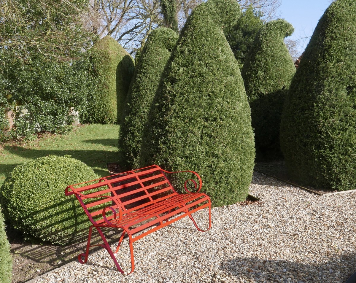 Formal Garden Bench Outsunny 40 In. Cast Aluminum Rose Style Outdoor