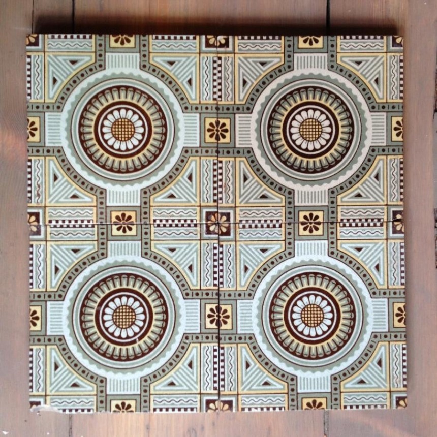 Antique & Reclaimed Set of Antique Minton Tiles- SalvoWEB UK