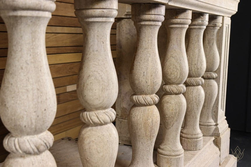 Antique & Reclaimed 19th Century Limestone Facade Balcony- SalvoWEB UK