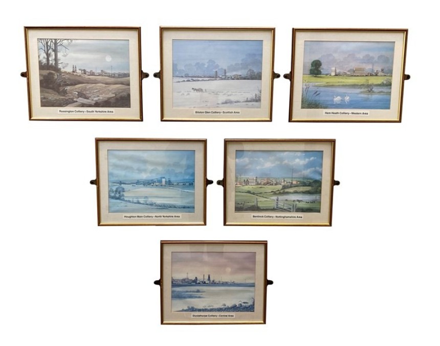 Antique & Reclaimed Collection of 6 Original Bryan Conway Colliery ...