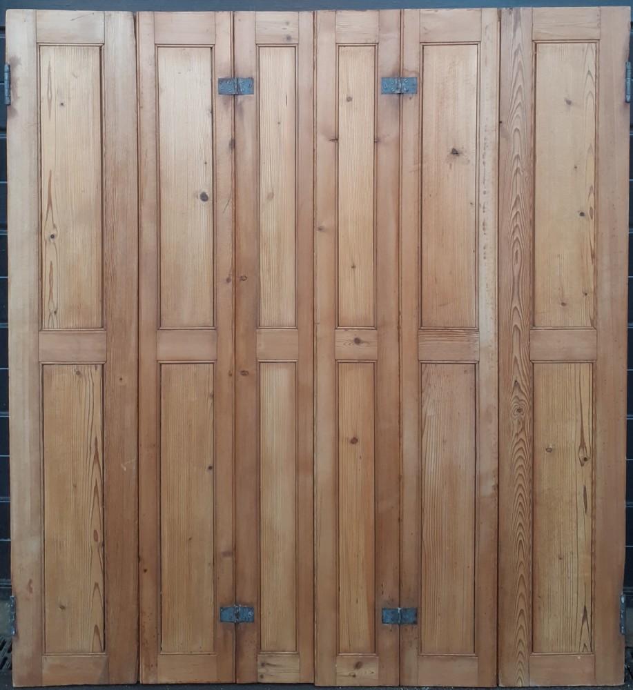 Antique & Reclaimed 2 sets of Victorian pine window shutters- SalvoWEB UK