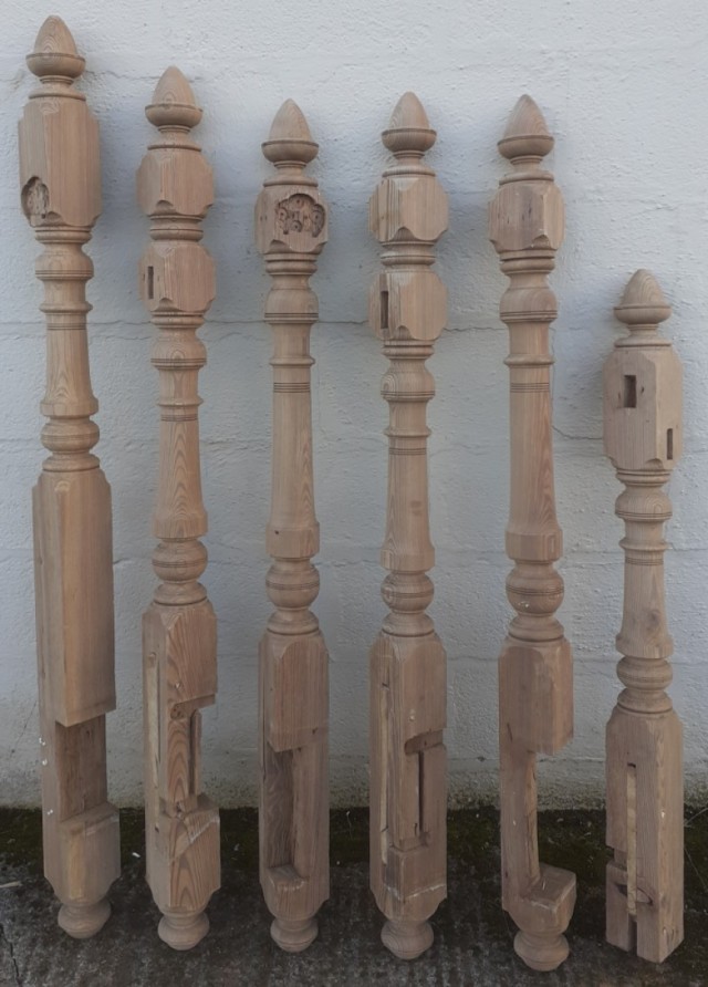 Antique & Reclaimed Victorian newel posts- SalvoWEB UK