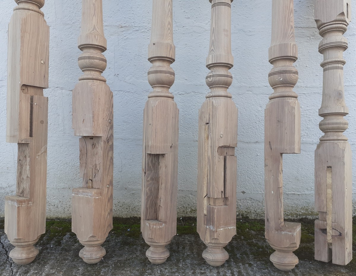 Antique & Reclaimed Victorian newel posts- SalvoWEB UK