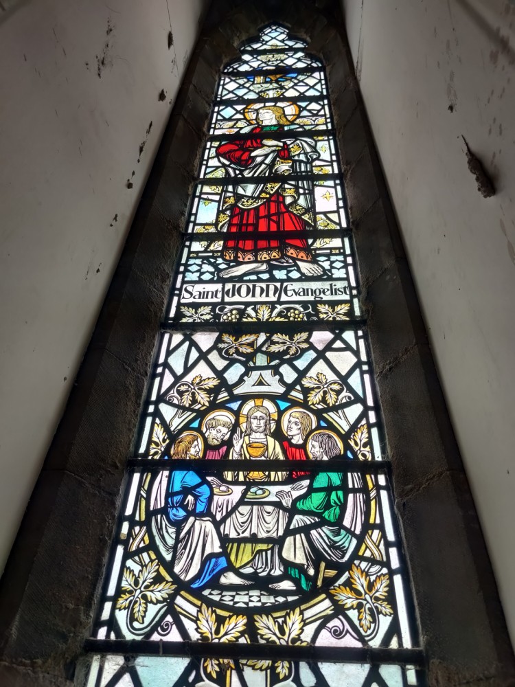 Antique & Reclaimed Antique religious stained glass window- SalvoWEB UK