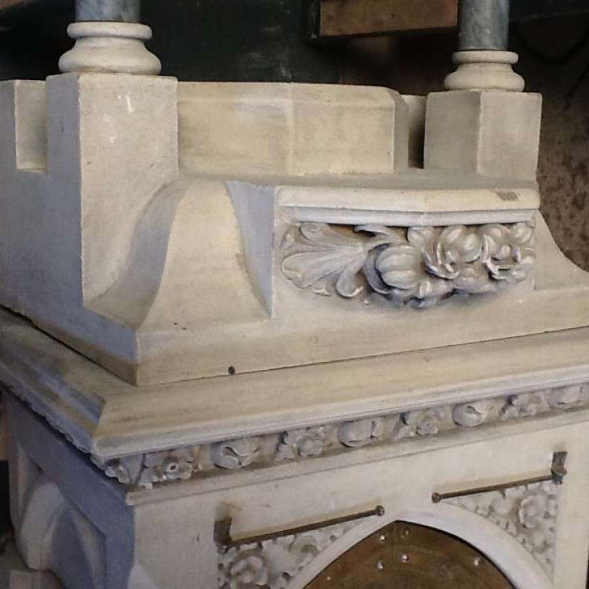 Antique & Reclaimed Gothic Limestone Tabernacle & Statue Stand- SalvoWEB UK