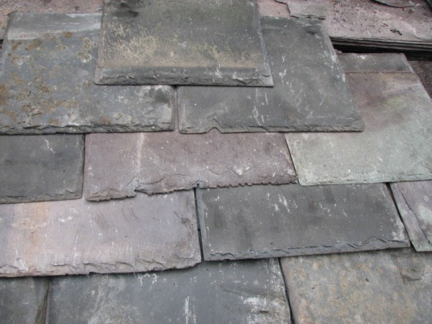 Antique & Reclaimed Reclaimed Welsh Slates 10" X 10"- SalvoWEB UK