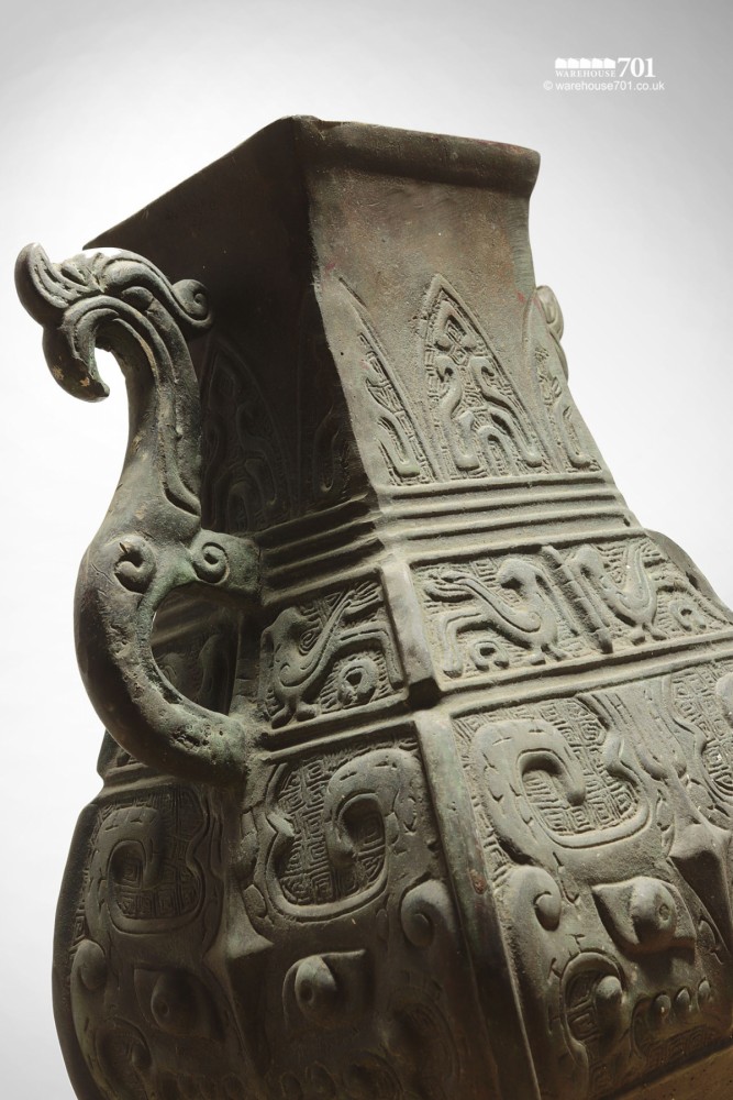 Antique & Reclaimed listings A Wonderful Stylised Aztec Bronze Vase ...