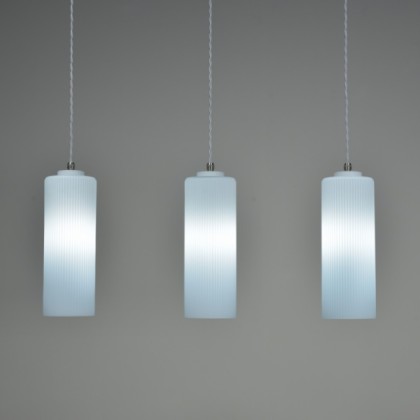 Antique & Reclaimed Reeded Opal Tube Lights- SalvoWEB UK