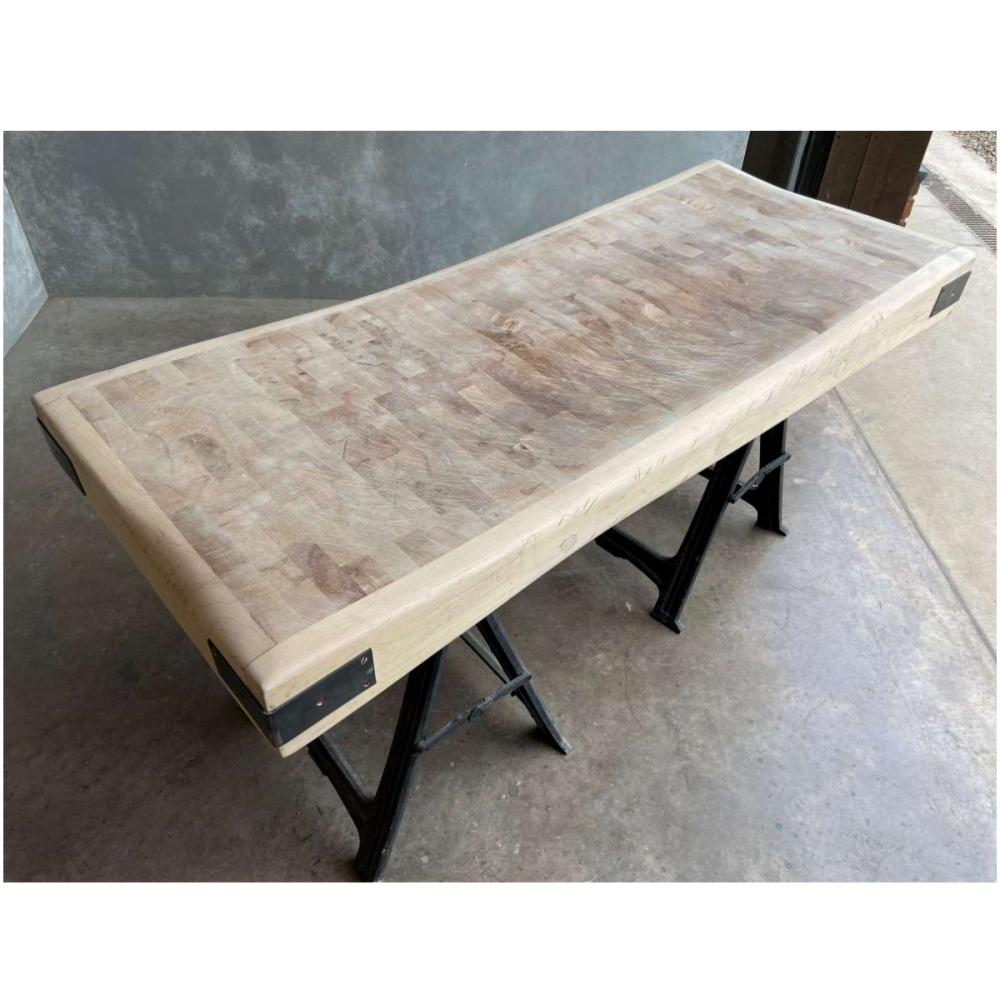 Antique & Reclaimed Large Old Kitchen Maple Original Butchers Chopping ...