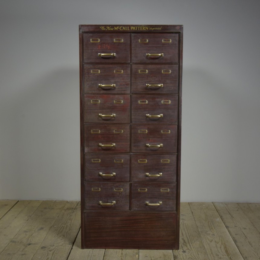Antique & Reclaimed McCall Pattern Steel Drawers Cabinet- SalvoWEB UK