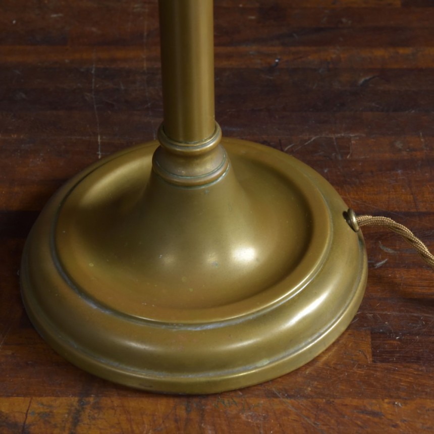 Antique & Reclaimed GEC Knopped Stem Brass Lamp- SalvoWEB UK