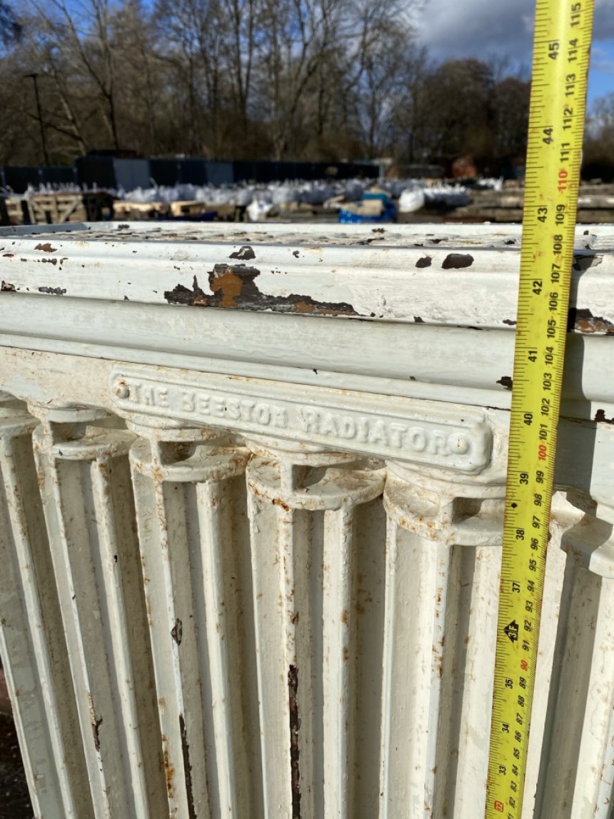 Antique & Reclaimed Reclaimed “The Beeston Radiator” Church Cast Iron ...