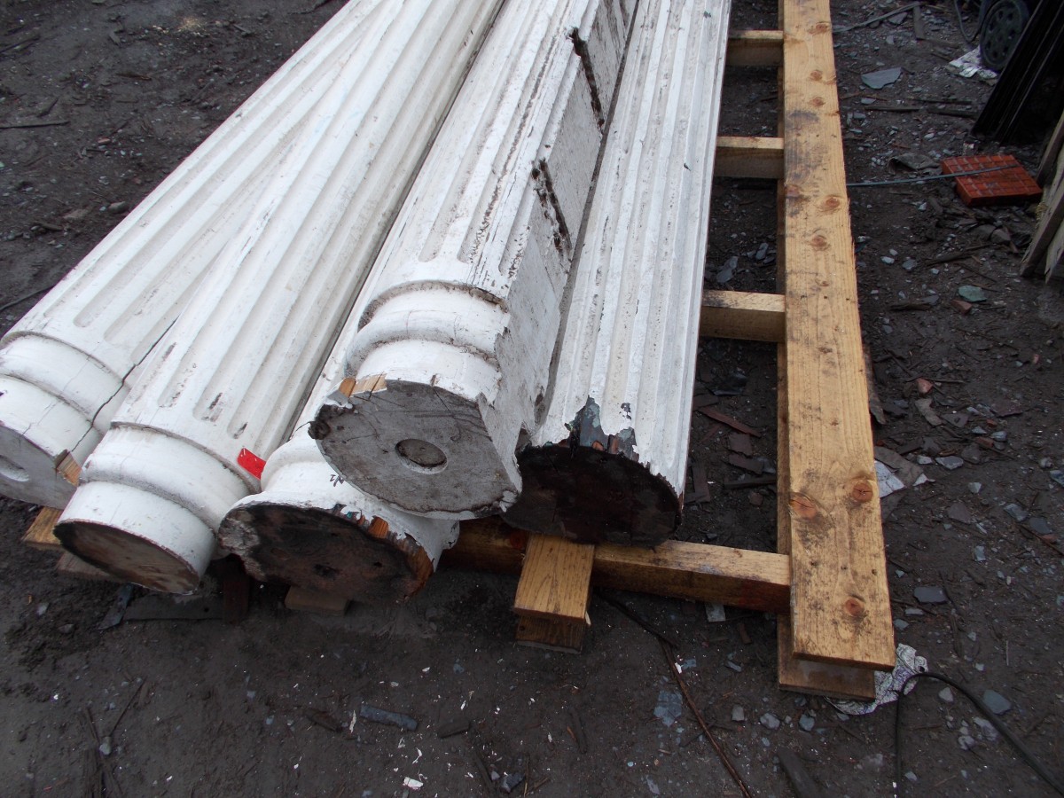 Antique & Reclaimed Wood columns , pitch pine Over 100 Years Old ...