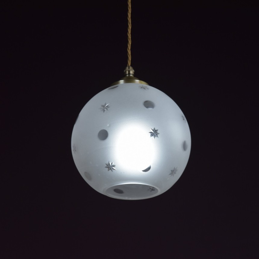 Antique & Reclaimed Star & Roundel Globe Pendant- SalvoWEB UK