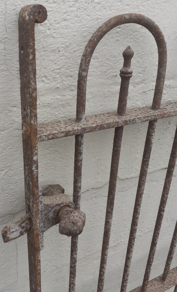 Antique & Reclaimed Victorian wrought iron pedestrian gate with hanging ...