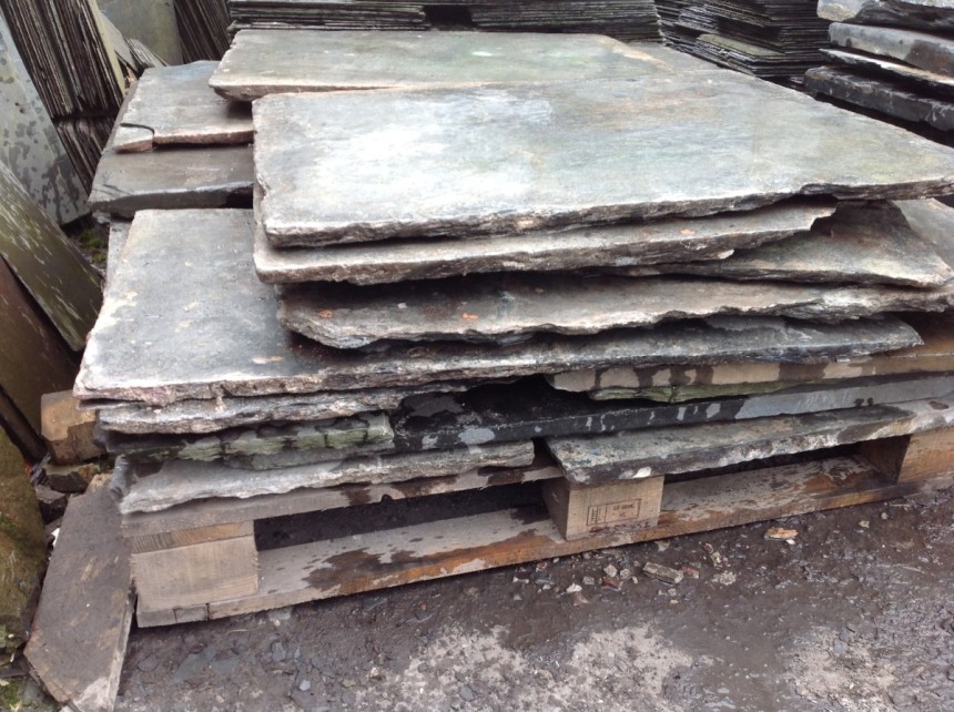 Antique & Reclaimed Reclaimed Delabole Slate Slabs Flagstones- SalvoWEB UK
