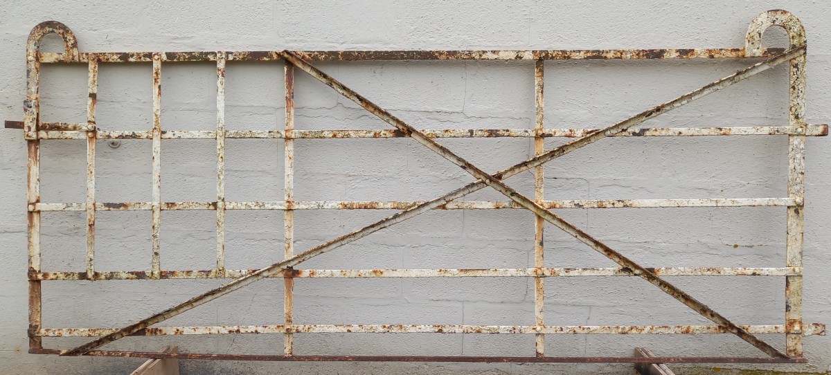 Antique & Reclaimed Antique blacksmithmade riveted wrought iron field ...