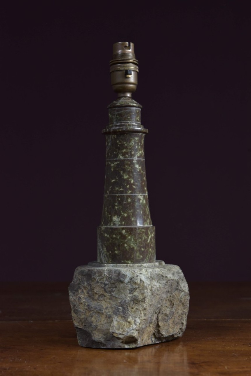 Antique & Reclaimed Cornish Serpentine Lighthouse Lamps - Small ...