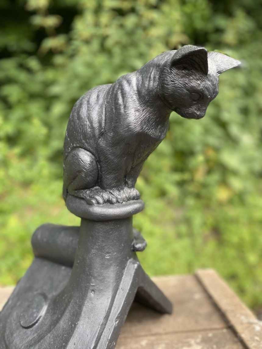New, Replica or Reproduction Curious Cat roof finial 90 degree angled ...