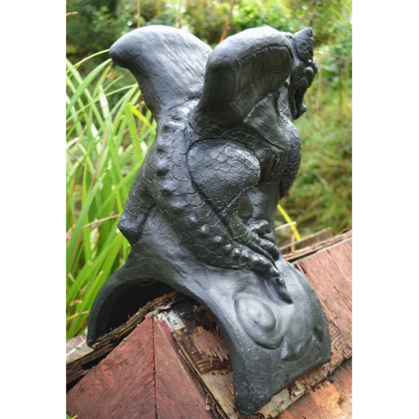 New & Repro St. George Dragon decorative roof finial 90 degree angled ...