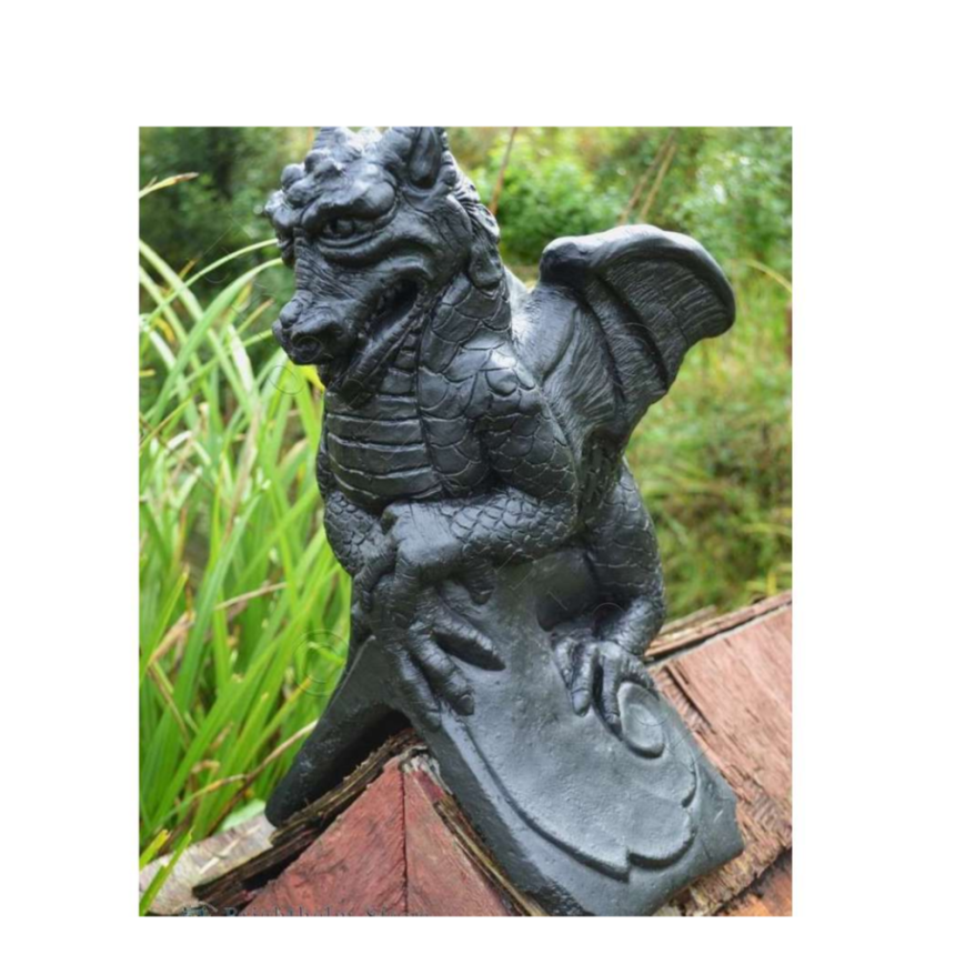 New & Repro St. George Dragon decorative roof finial 90 degree angled ...