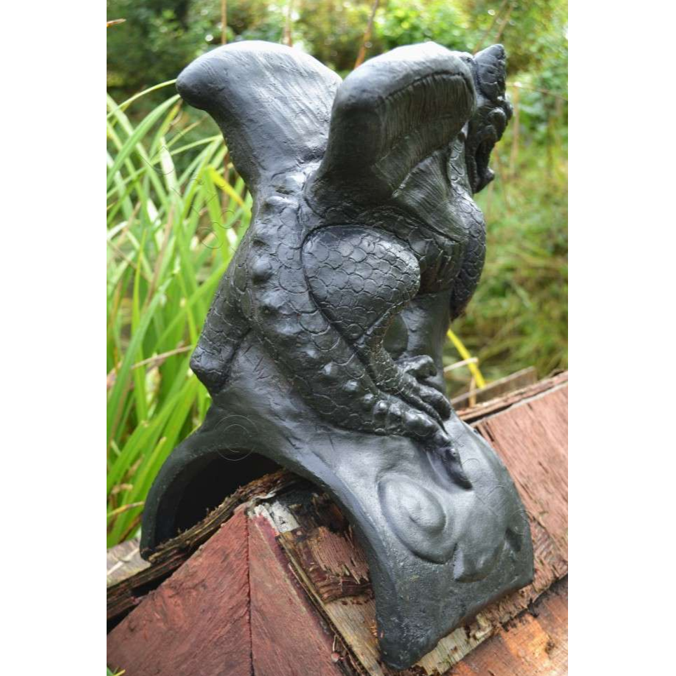 New & Repro St. George Dragon decorative roof finial 90 degree angled ...