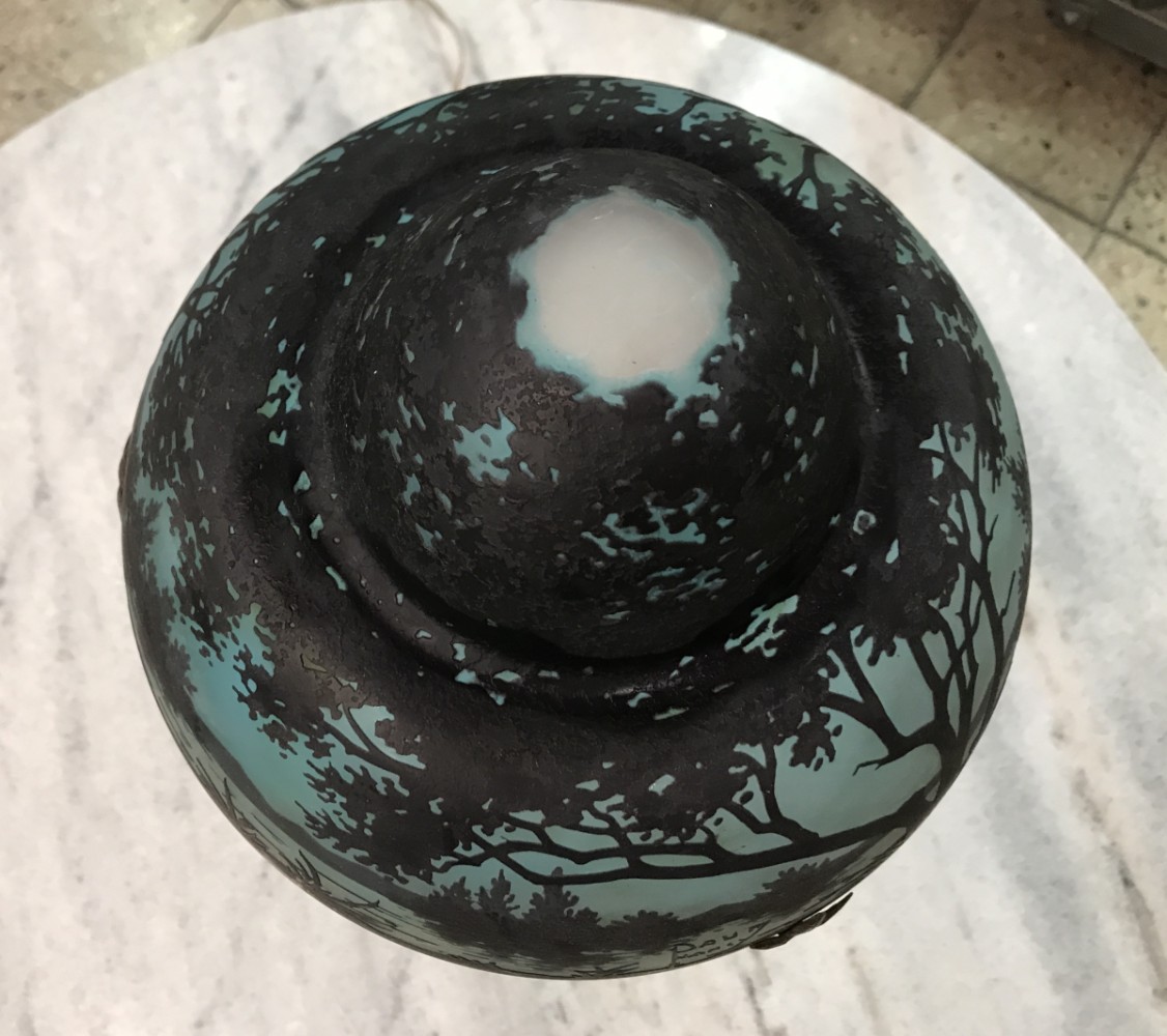 Antique & Reclaimed Lamp sign Daum Nancy (French), year 1900- SalvoWEB Argent...